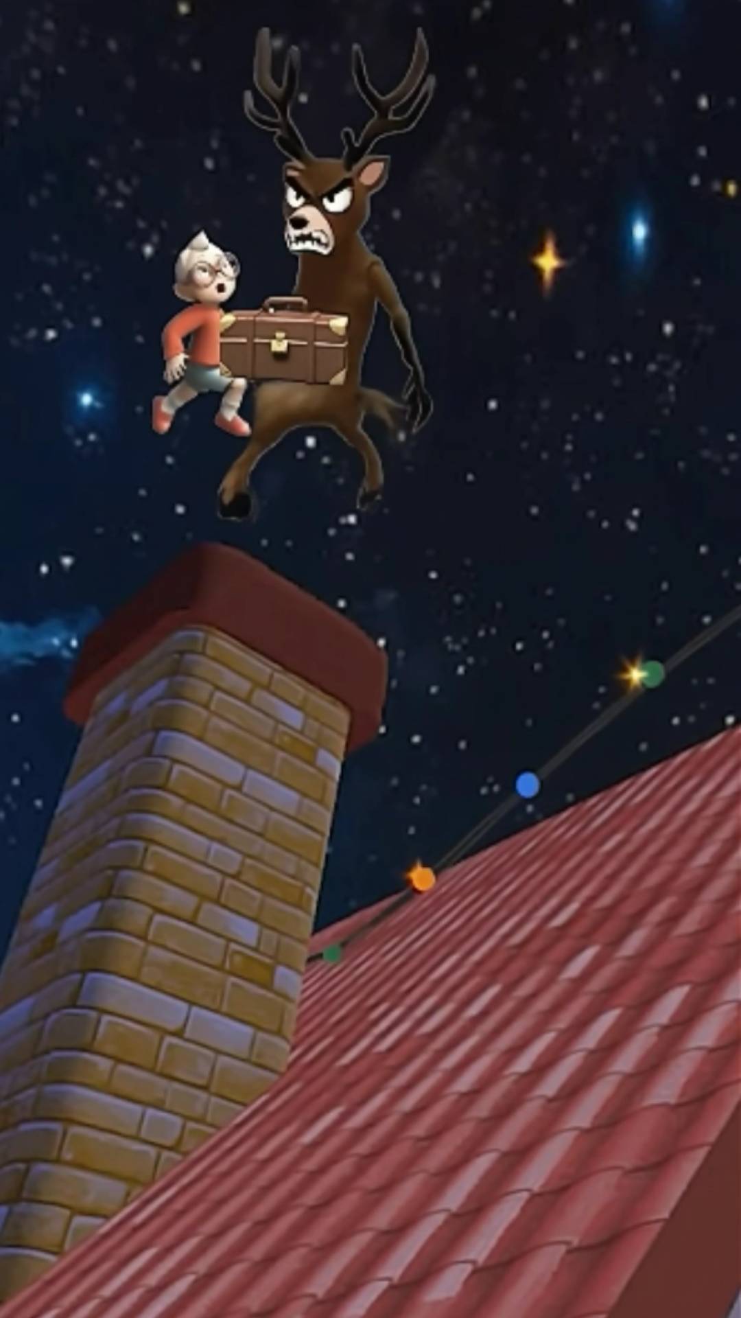 Олень и Бабка с внуком#3#роблокс.Deer and Grandma with Grandson#roblox#minecraft