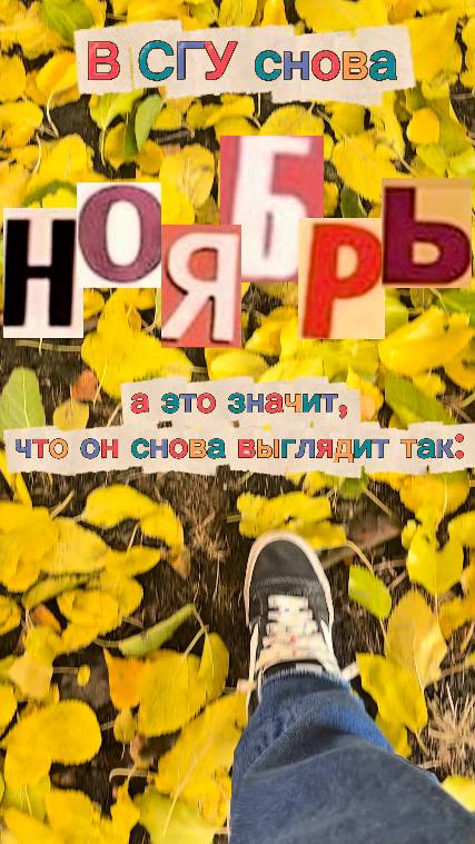 Ноябрь в СГУ — это не просто время года, это особое состояние души!