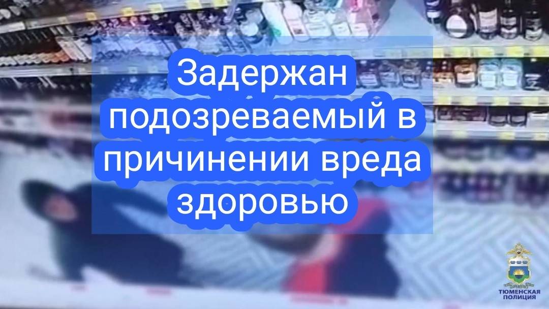 В Тюмени полицейские задержали подозреваемого в умышленном причинении легкого вреда здоровью
