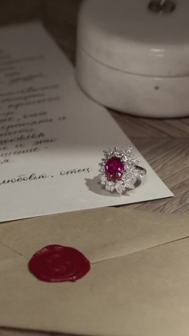 Ярко-алый цвет рубинов воплощает благородство и внутреннюю силу.