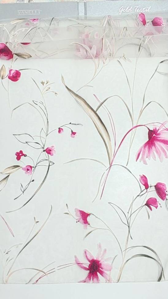 Органза Голд Текстиль арт. 1244918, col ярко-розовый