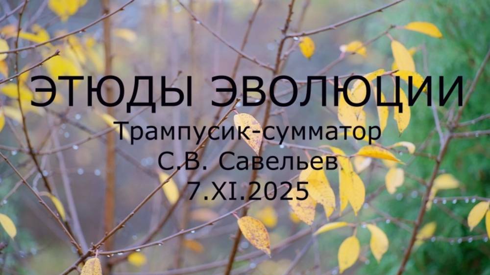 С.В. Савельев - Этюды эволюции. Трампусик-сумматор.
