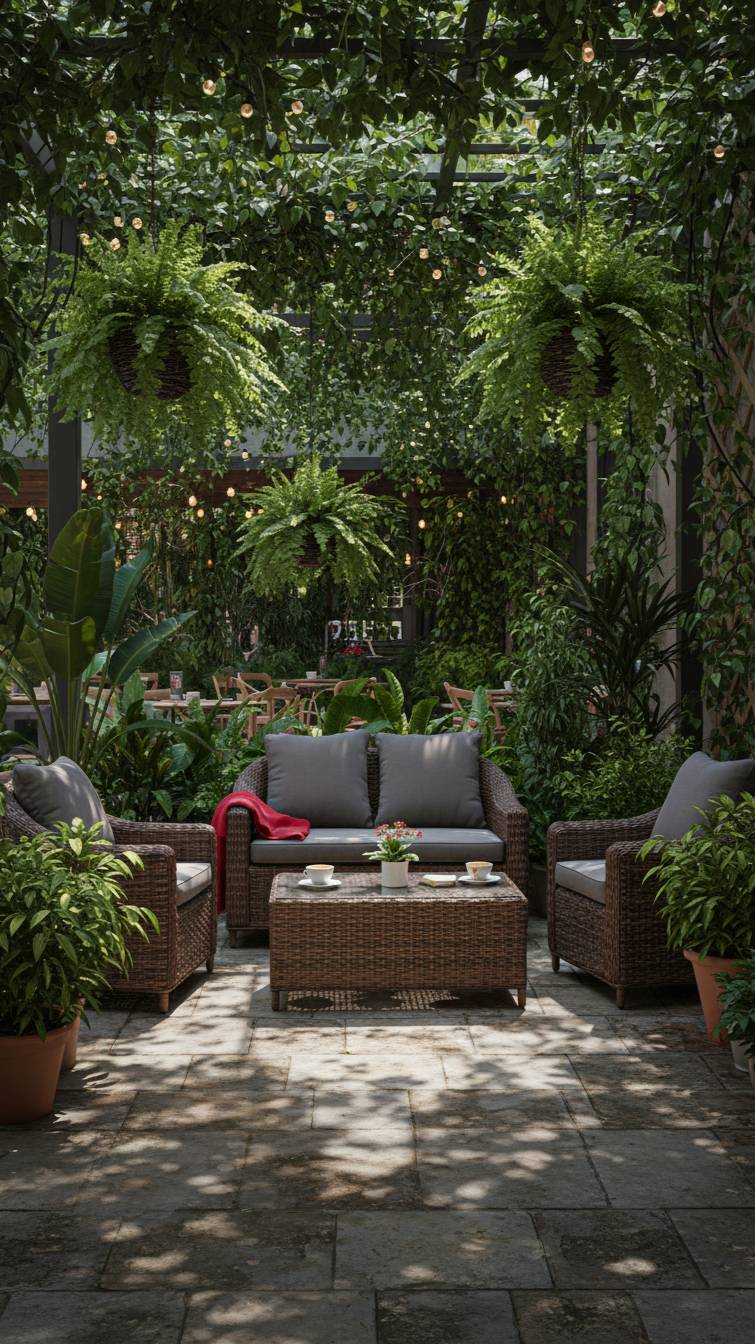 Лаунж зона КОН ПАННА искусственный ротанг круглого плетения