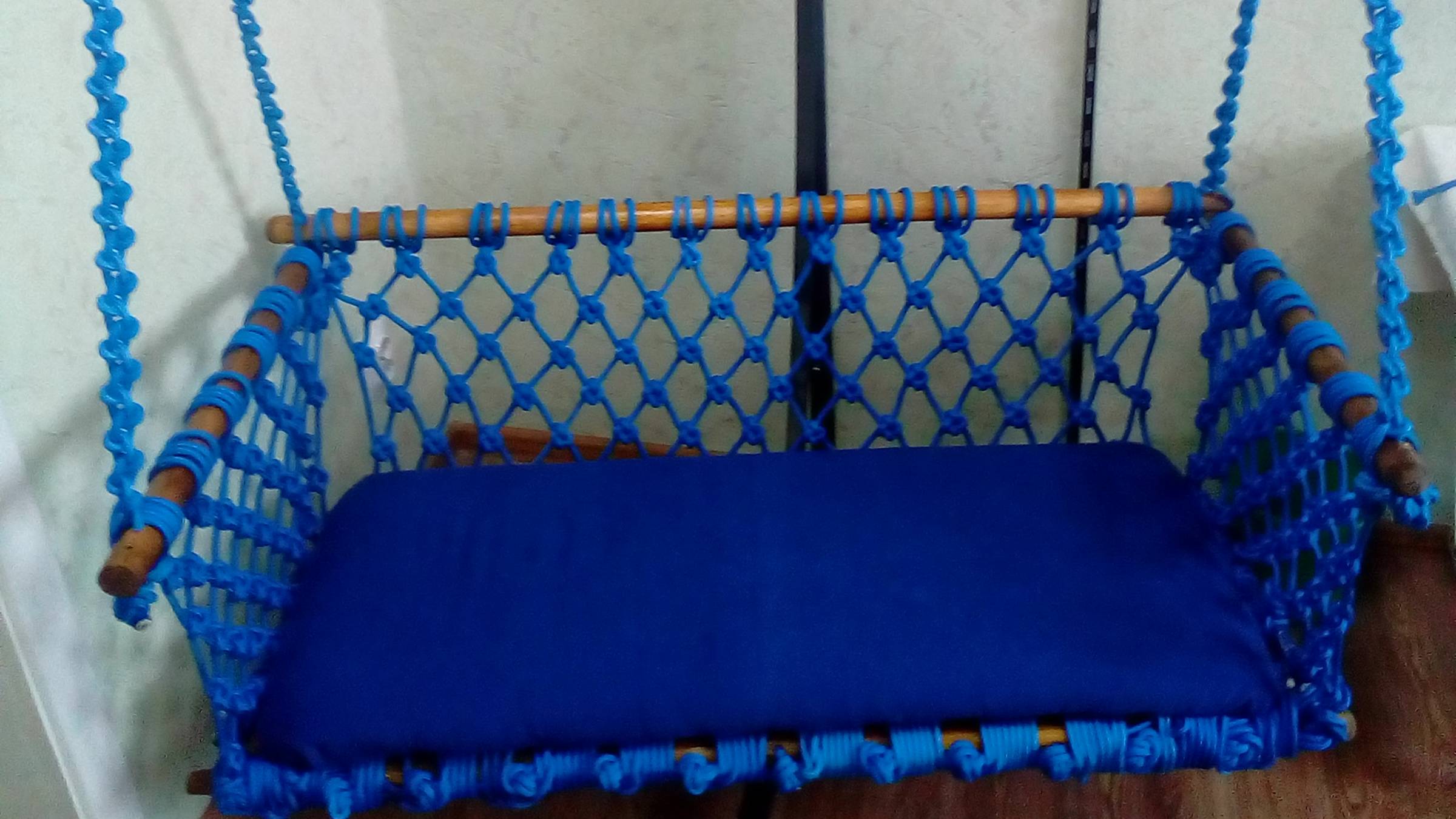 Ремонт качели в технике макраме. Ремонт качели в беседке.