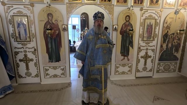 Проповедь епископа Максима в Богоявленском храме села Ломовое