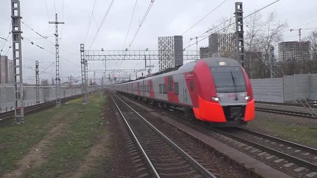 Электропоезд ЭС1-038 "Ласточка" (ТЧ-96) поезд № 703М Москва (Восточный вокзал) — Нижний Новгород.