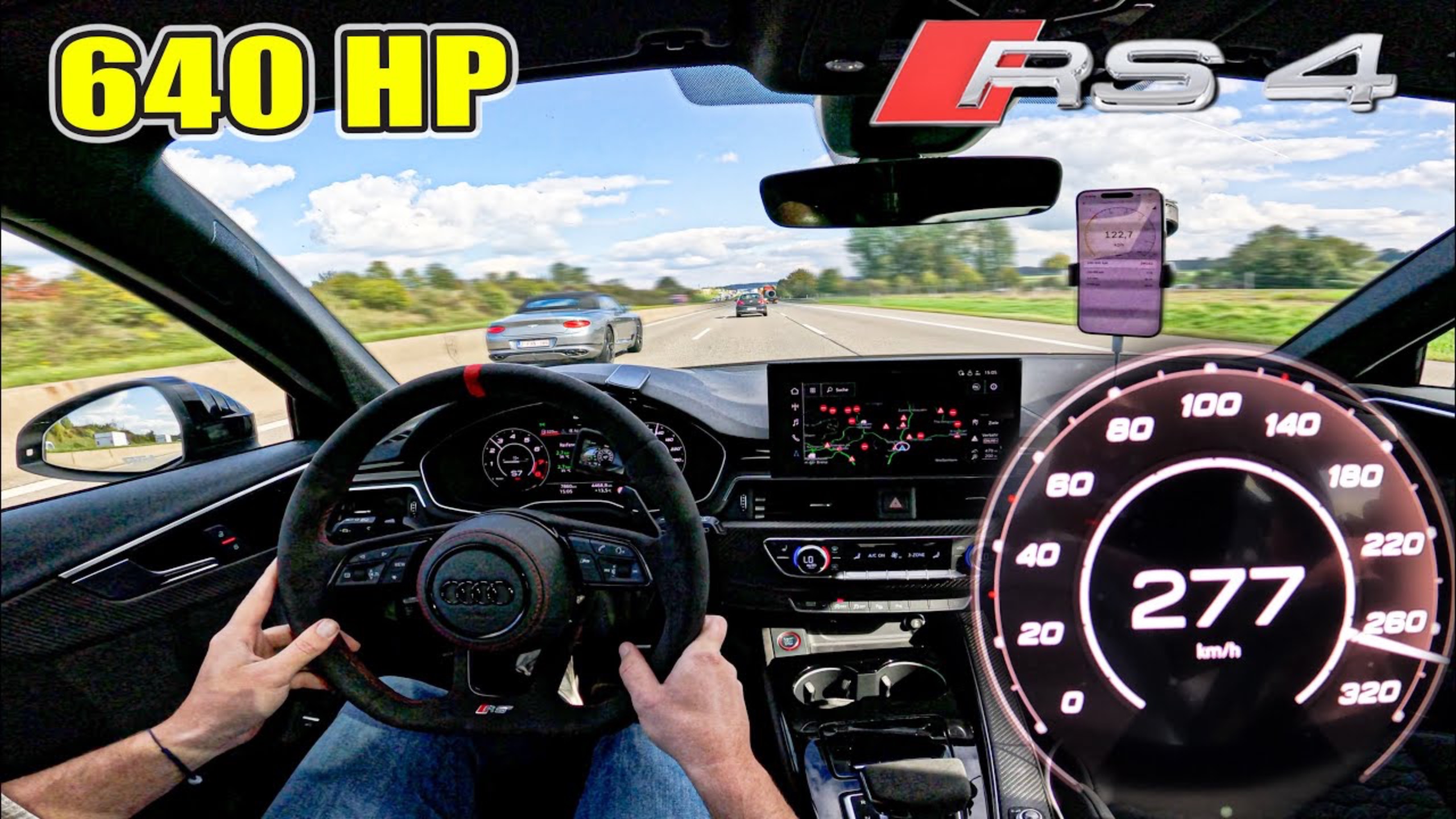 AUDI RS4 Competition на ТУРБИНАХ от BTM ВСТРЕЧАЕТ BENTLEY на АВТОБАНЕ AutoTopNL