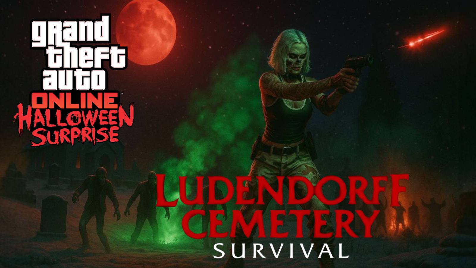 В соло на кладбище Людендорфа все 10 волн в GTA Online