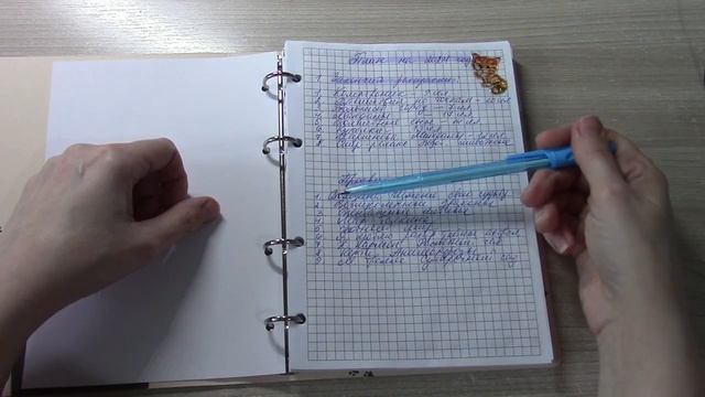 Хобби влог Заполняю новую тетрадь с планами и раскрашенными работами