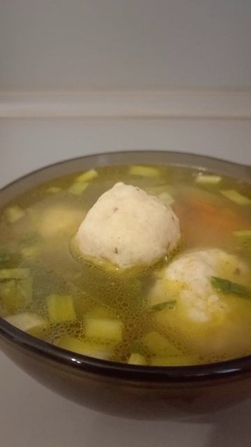 Суп с творожными фрикадельками