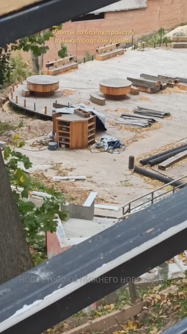 Ход работ по благоустройству в Нижегородском Кремле // Октябрь 2025