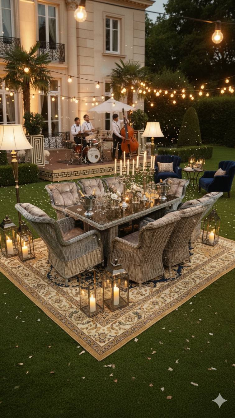 Обеденная группа садового комплекта из искусственного ротанга Мокка SAN MARINO (8 мест)