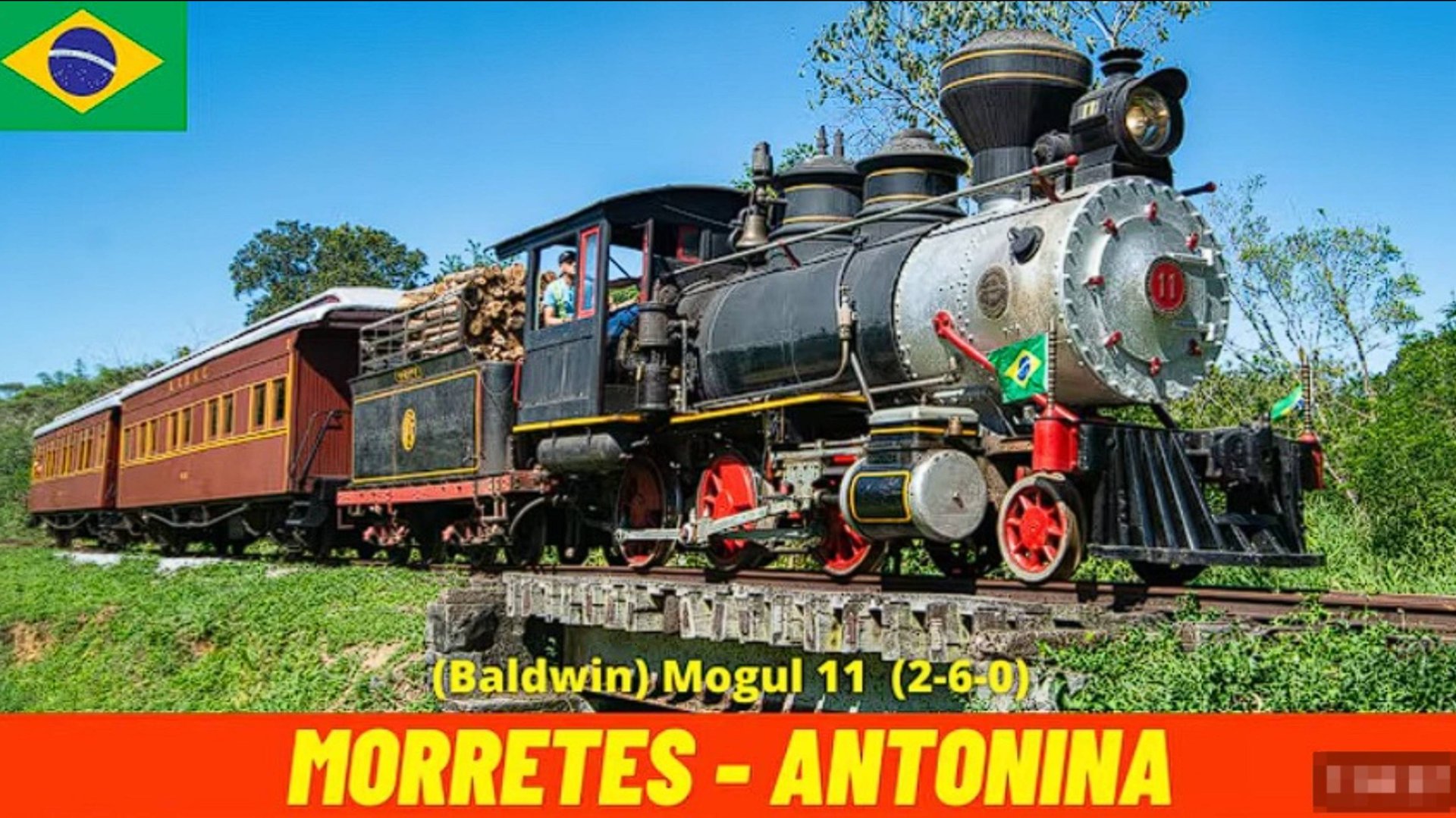 🚂 4К SmartTV ➤ Поездка на паровозике Морретес → Антонина, Тремачара, Бразилия, октябрь 2024 года!