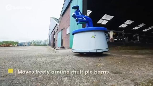 Пример работы робота для подталкивания кормов.