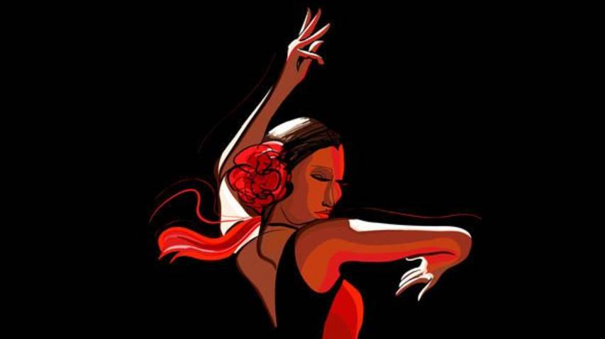 Фламенко, аккордеон и скрипка .