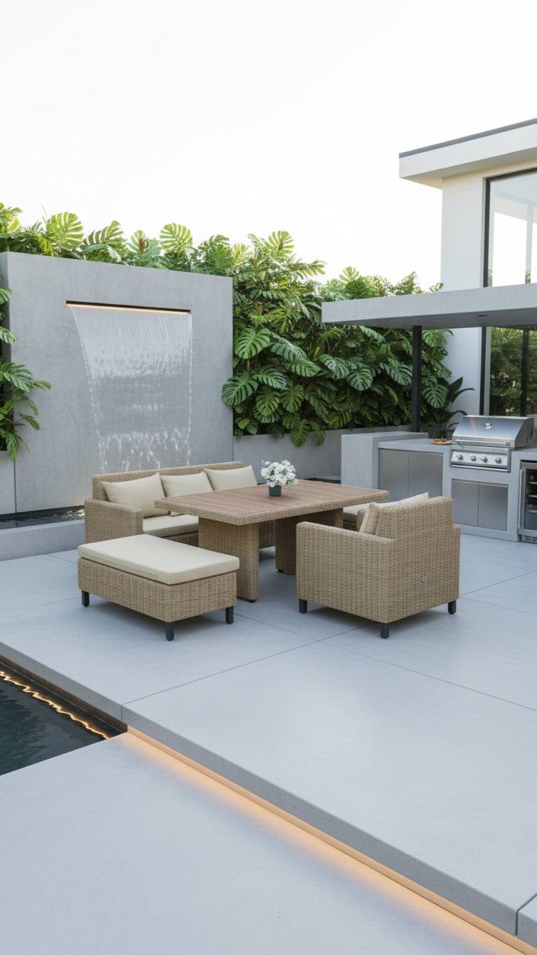 Комплект садовой мебели Mokka BELLA большой из плетеного искусственного ротанга для террасы