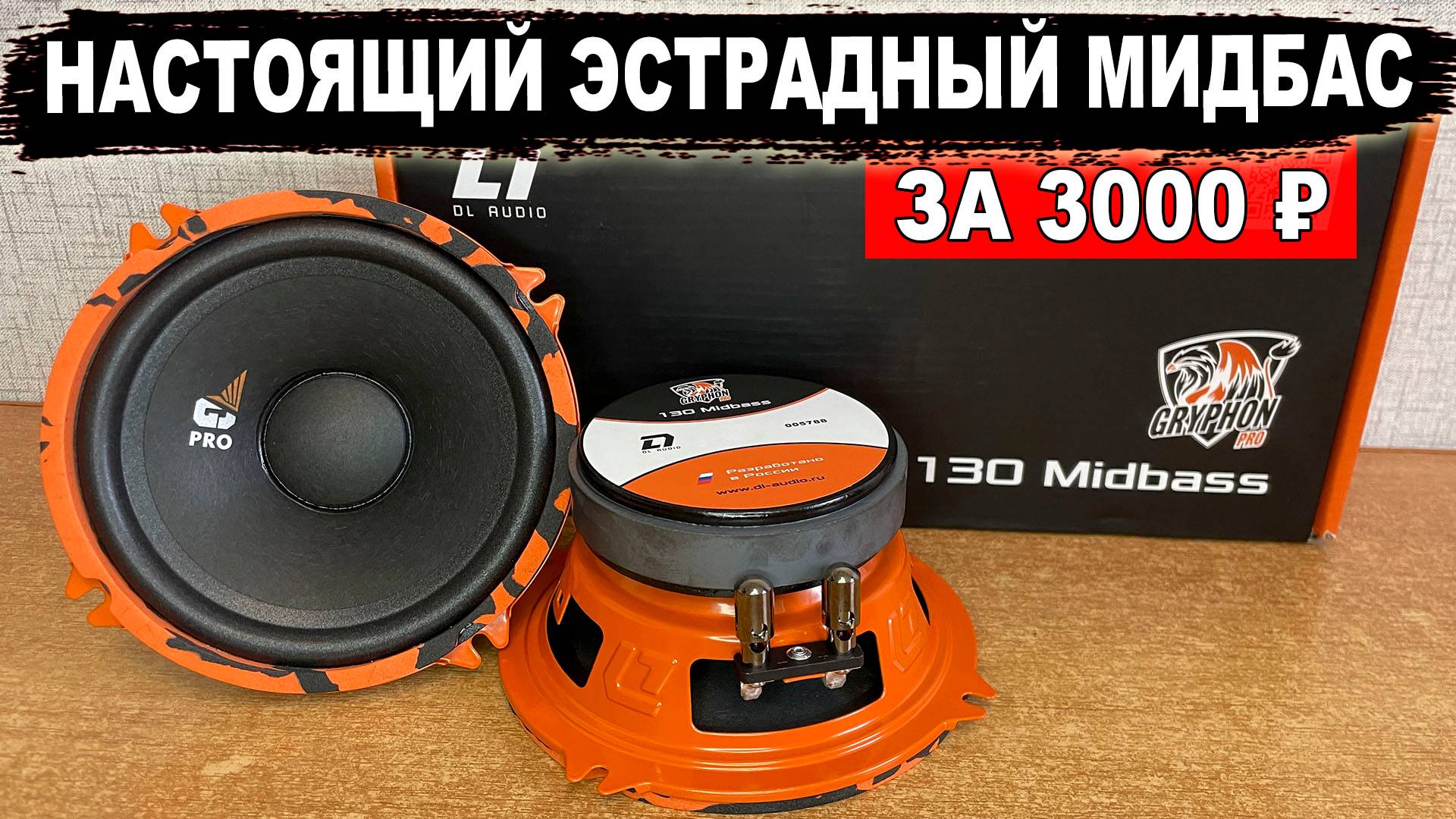Эстрадный мидбас за 3000₽ с реальными низами и высокой громкостью! DL Audio Gryphon Pro 130 Midbass