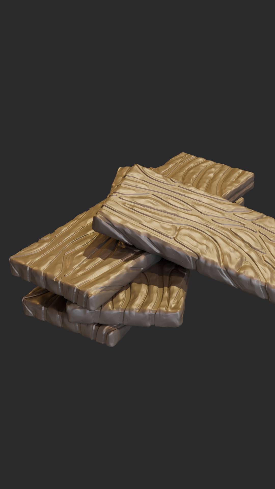 3д скульптинг и анимация деревянной доски в Blender