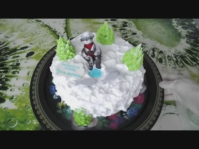 Торт "Зимняя рыбалка"