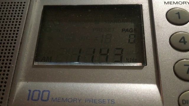 [MW DX] 1143 kHz 臺灣區漁業廣播電臺 Taiwan Area Fishery BS (Baisha, Penghu, Pescadores, TWN) 05.11.2025