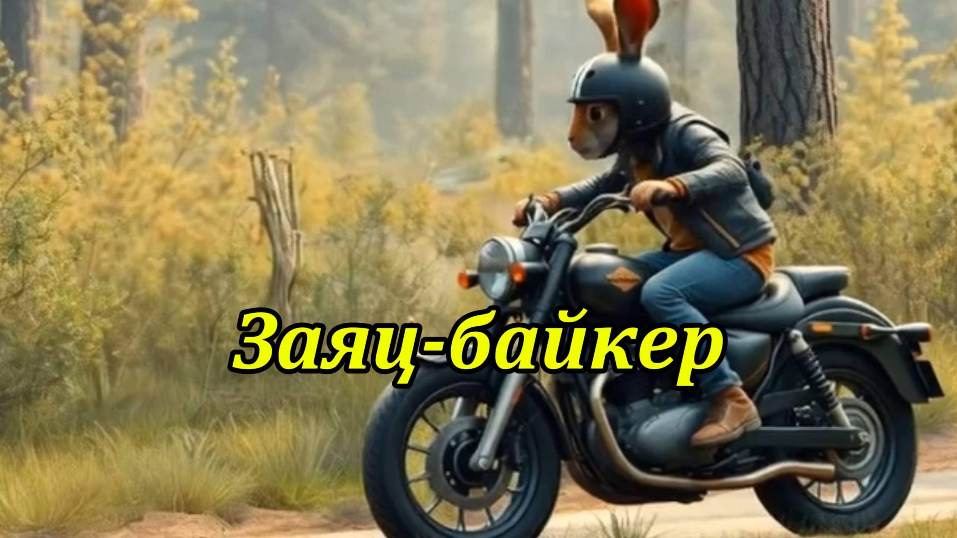Заяц байкер. Музыкальный клип.