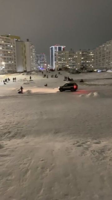 Первый лёд зима и снег. Набережные Челны Татарстан Замелекесье.