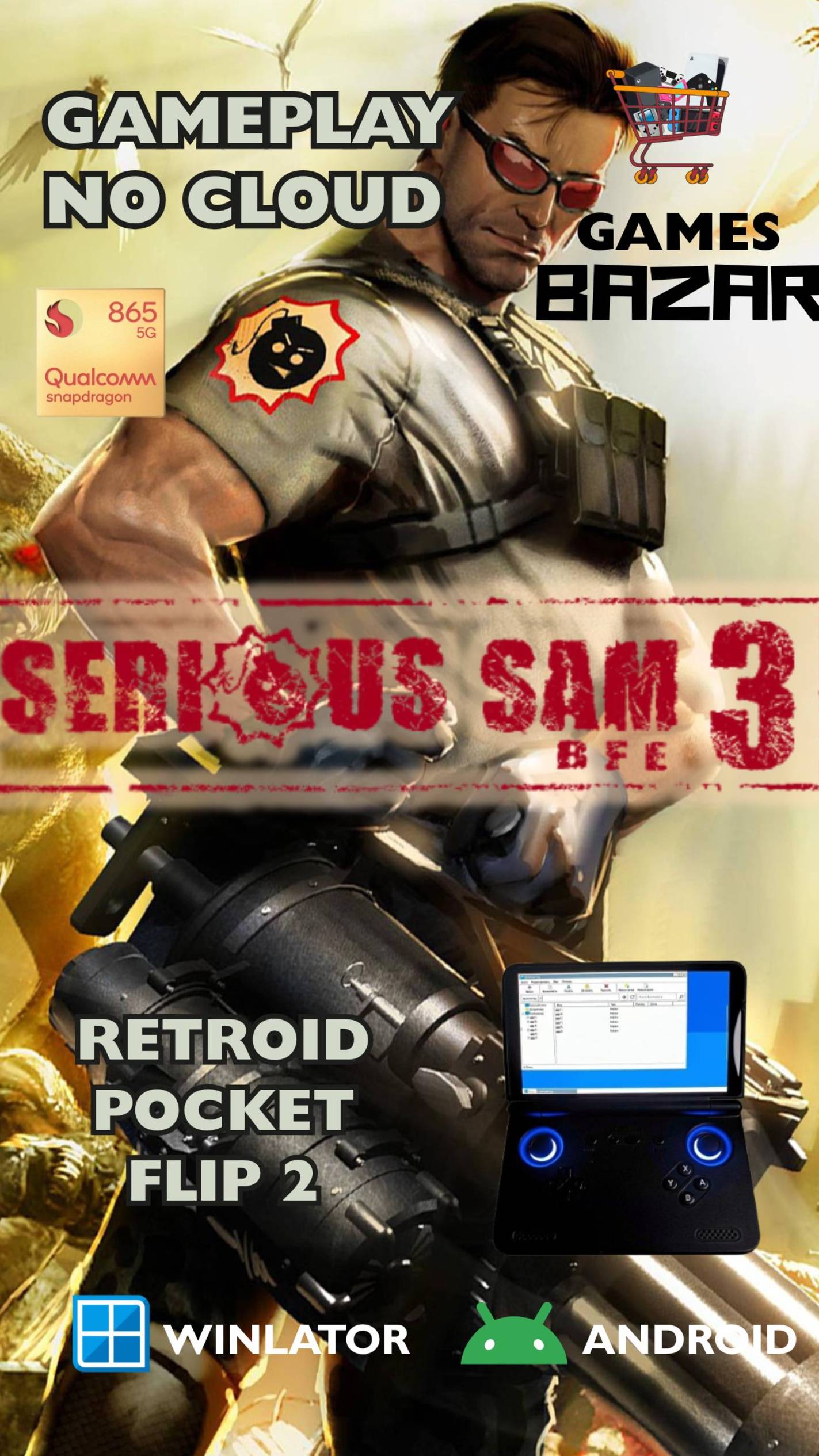 Serious Sam 3: BFE на андроид GAMEPLAY Winlator v10.1 Retroid pocket flip 2 #winlator