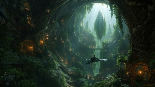 Hollow Moon of Living Light 🌙 2 Hour Ethereal Ambience  Bioluminescent Forest & Music For Study