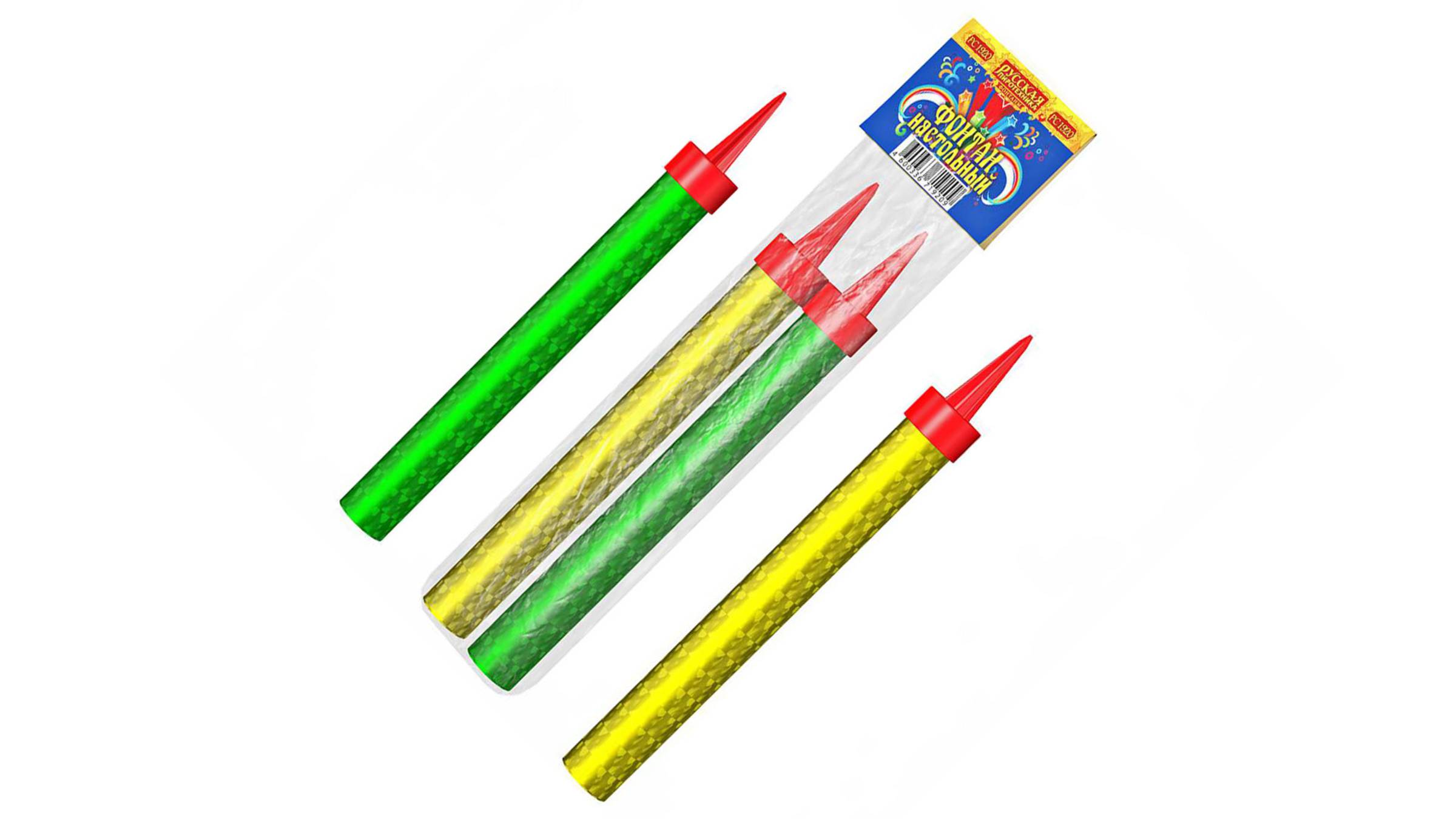 РС1920 Фонтаны в торт "Настольный фонтан 120" (40 секунд), "Русская Пиротехника"