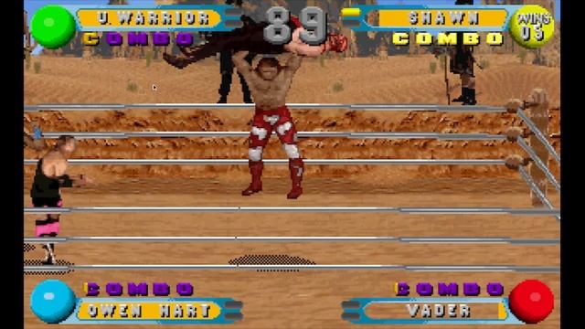 WWF In Your House PC MS-DOS - Shawn Michaels playthrough for the World Heavyweight Championship