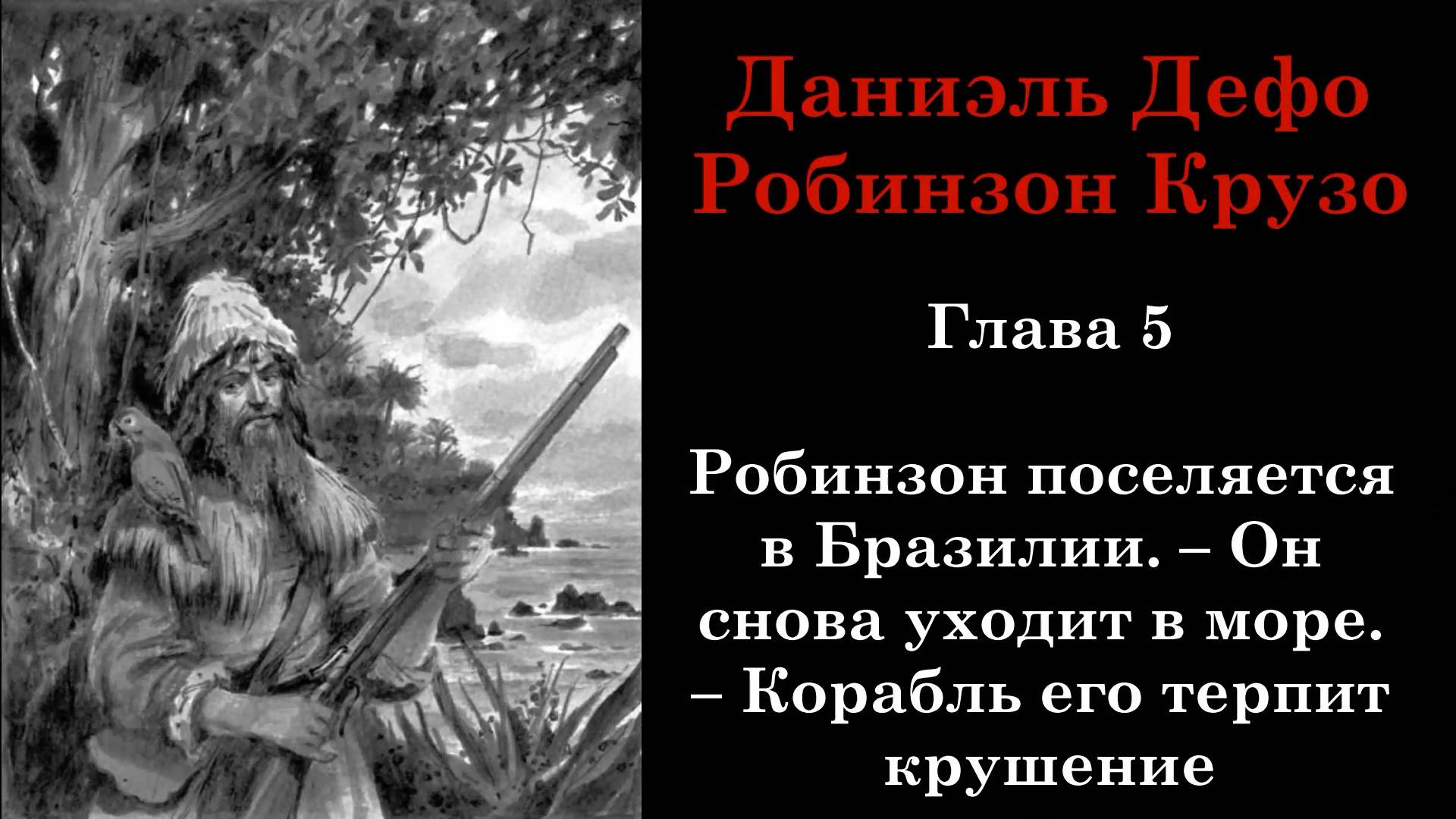Робинзон Крузо. Глава 5: Робинзон поселяется в Бразилии. – Он снова уходит в море.