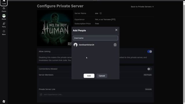 Как сделать так чтобы на сервер могли заходить только два человека и как деактивировать приватку