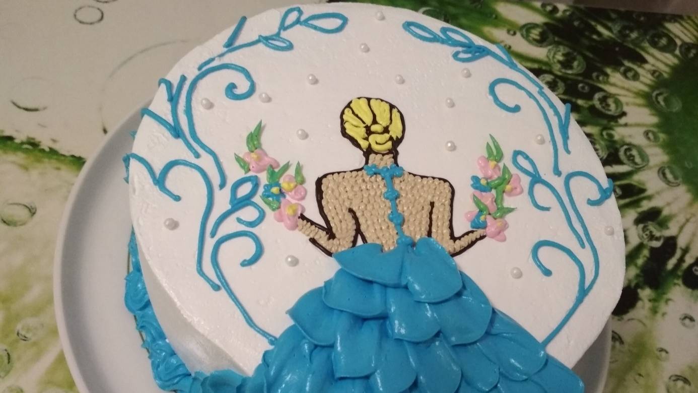 Сборка и украшение тортика для девушки.