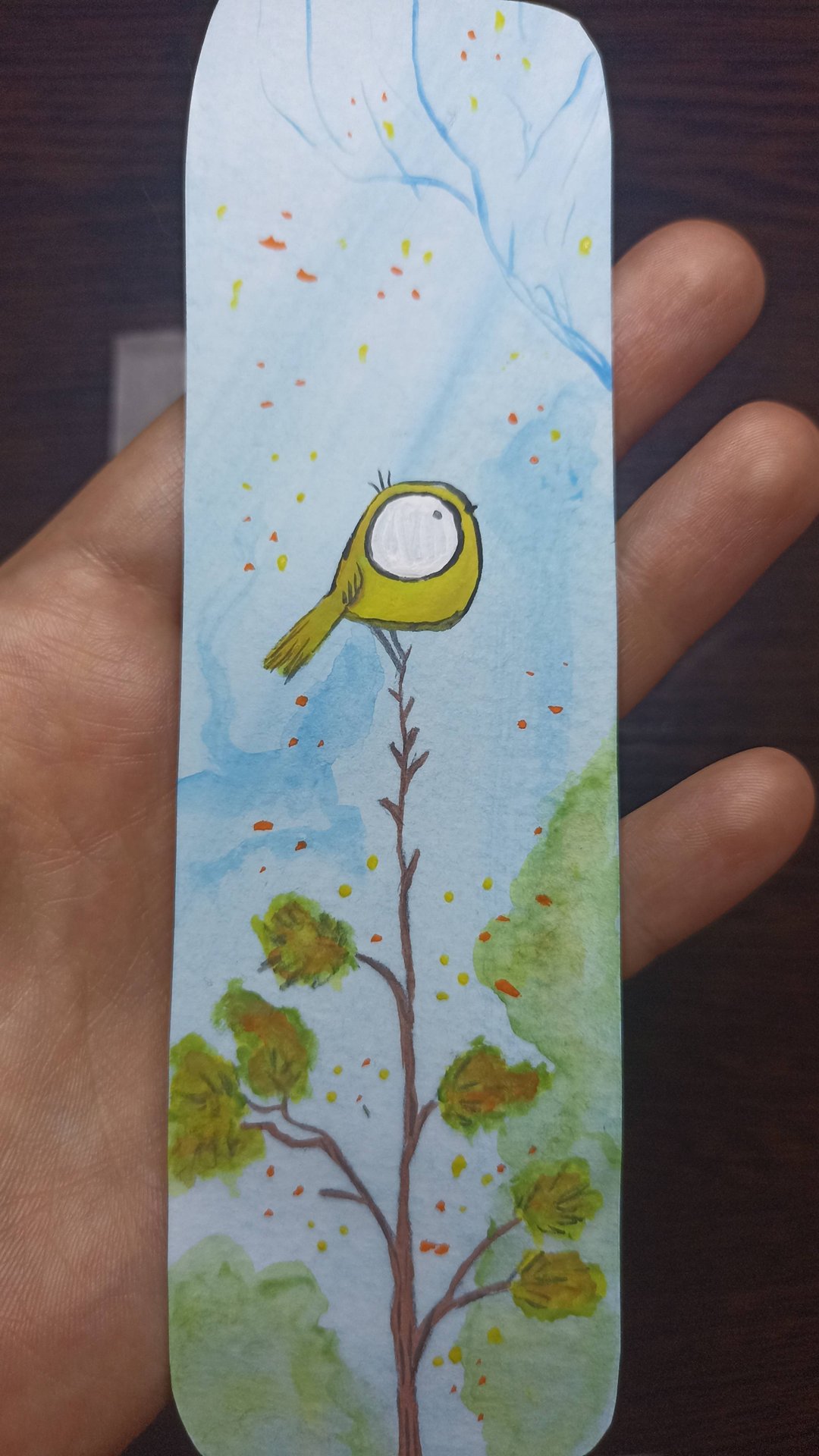 Рисунок гуашью / Птичка