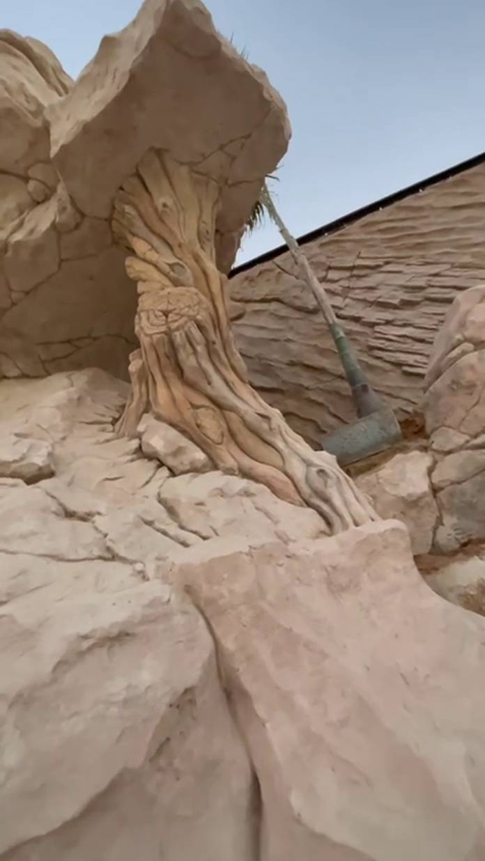 оформление фасада стены декоративные  скалы.Дубай. мастер Эльдар Асанов.