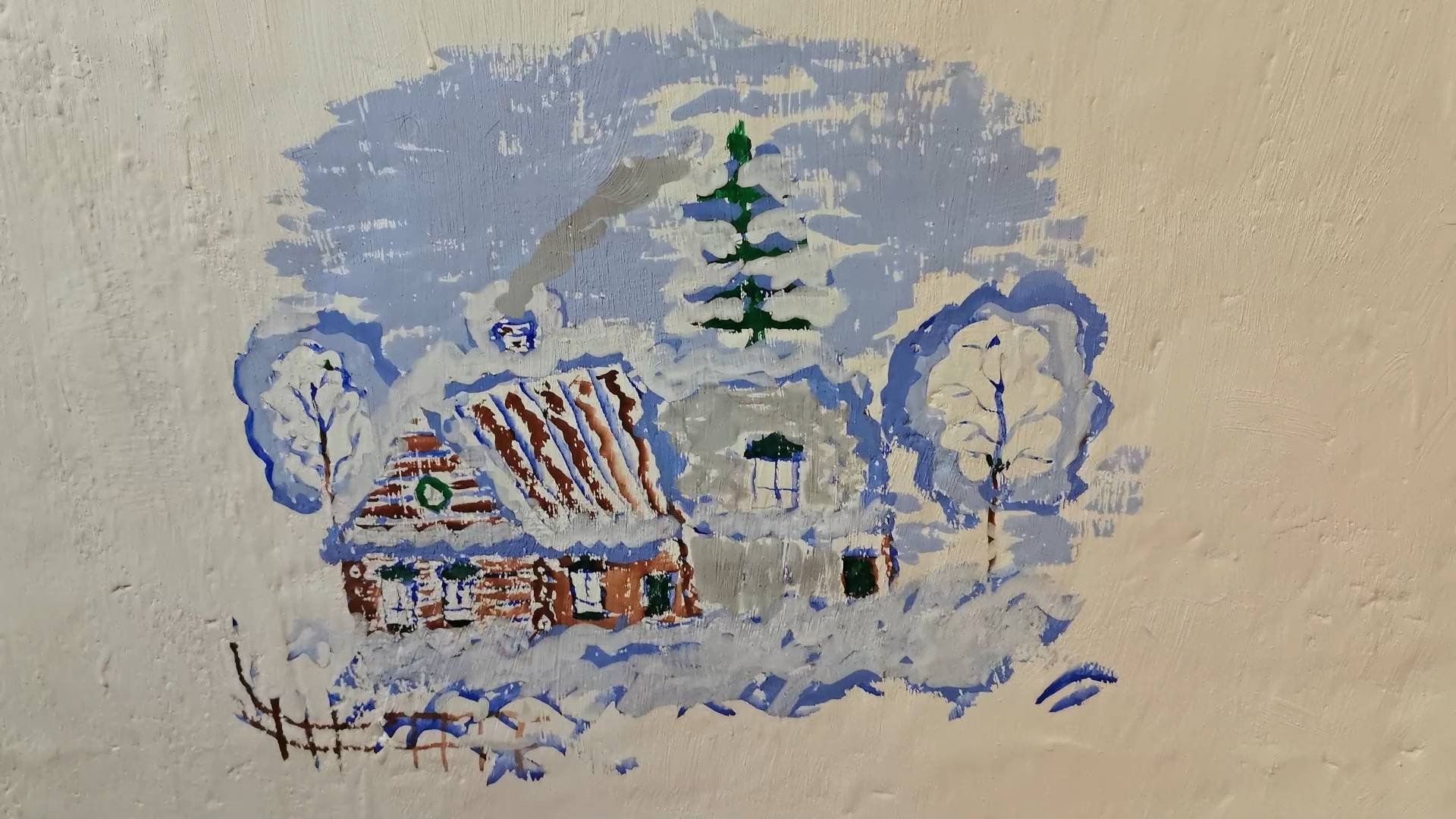 Рисунок на печи. Это вам не Малевич.