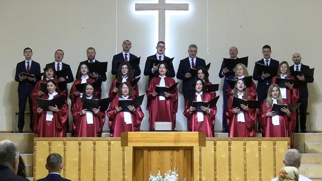 Общее пение "Пою могуществу Творца"