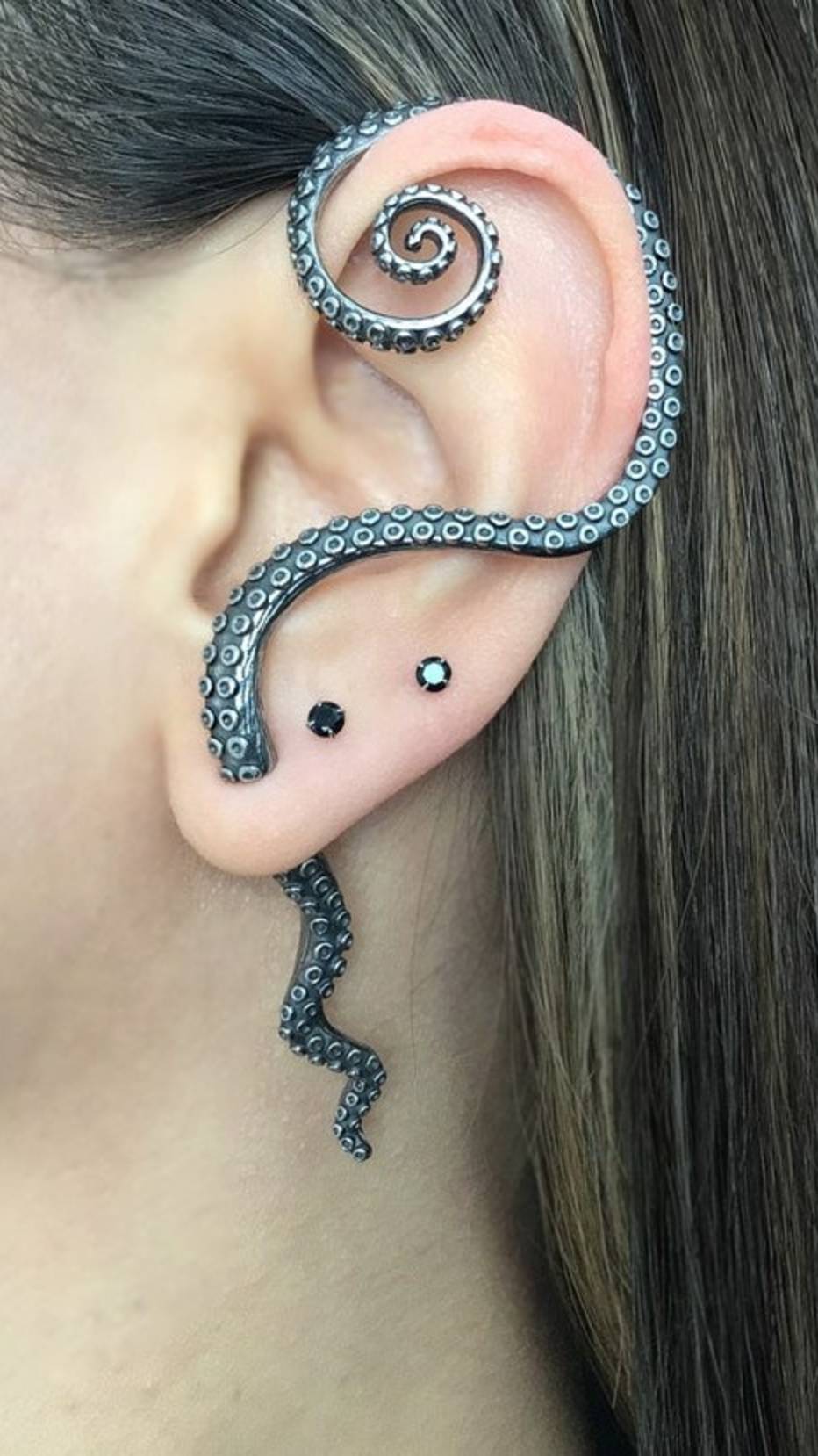 Моносерьга каффа на левое ухо "Из глубины" от StarfallShop