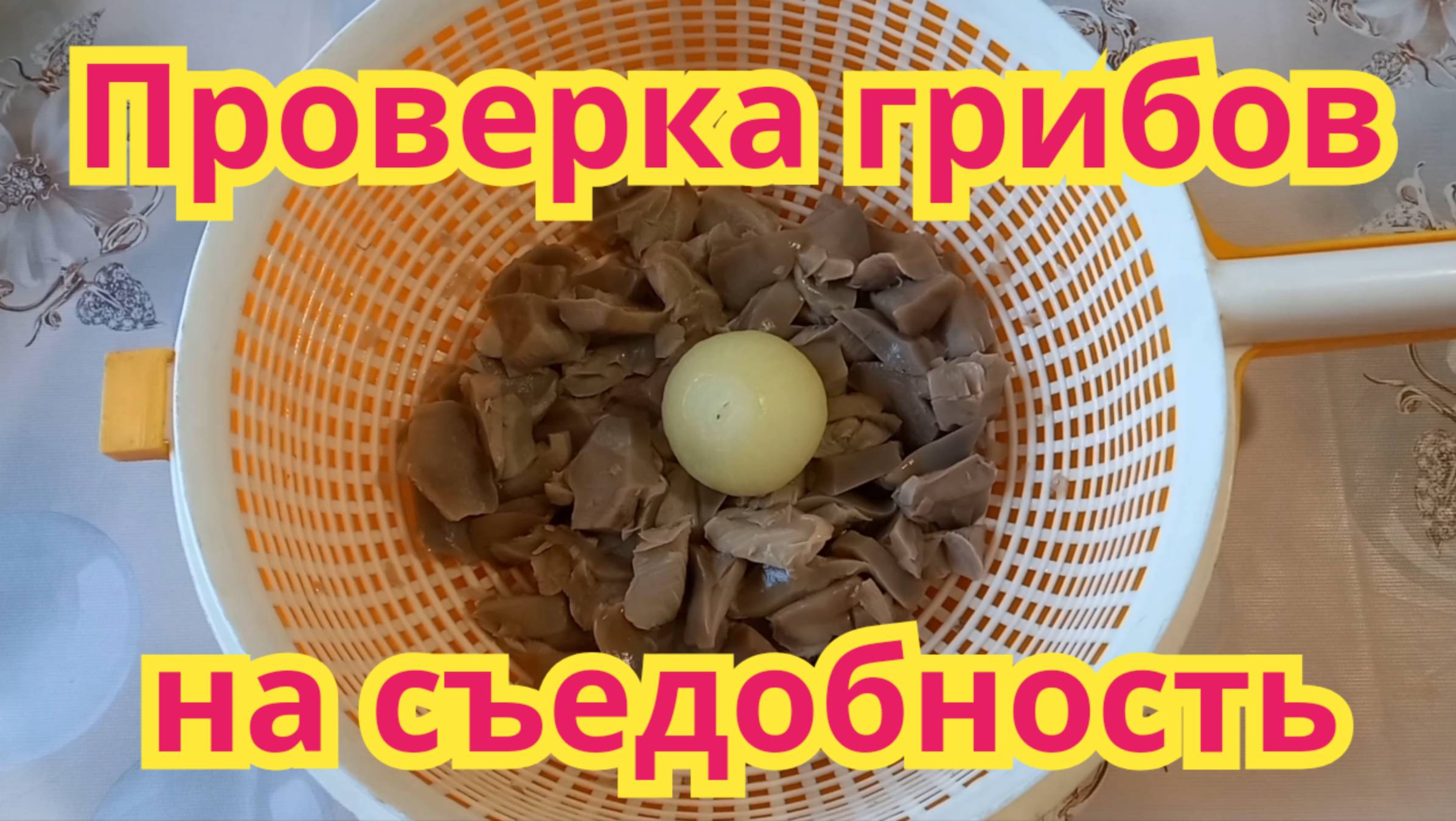 Как с помощью луковицы,проверить грибы на съедобность.