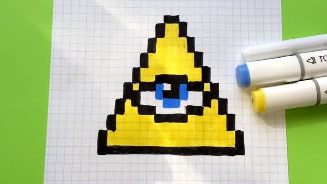 Как Рисовать Билла Шифра из Гравити Фолз - Рисунки по Клеточкам ♥ Pixel Art - Draw Bill Cipher