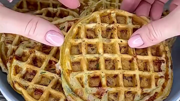 Вафли-Пиццы...🧇🍕😋 Рецепт ⤵️