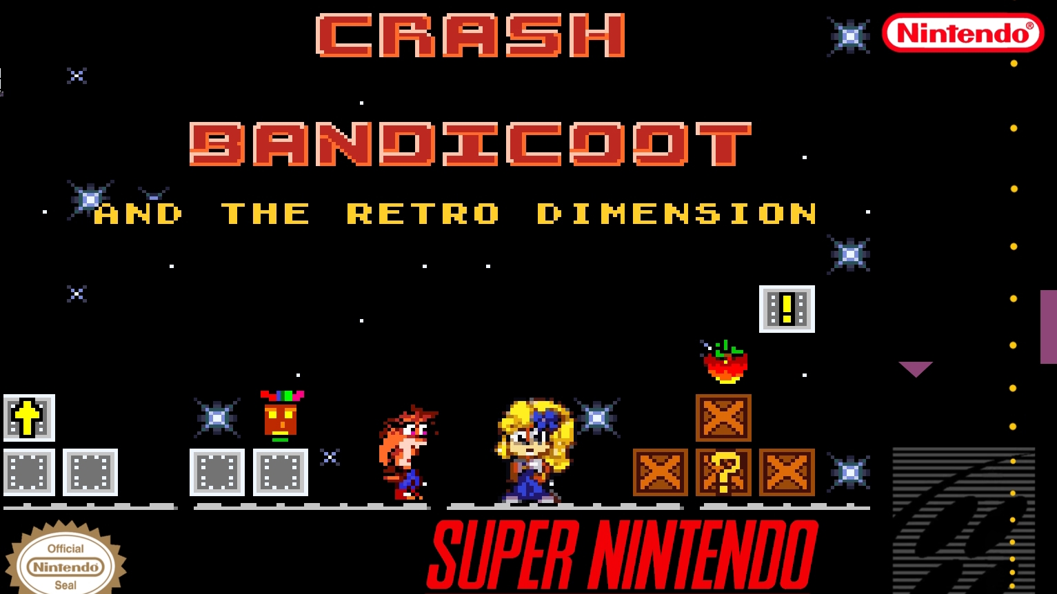 Crash Bandicoot and retro dimension SNES