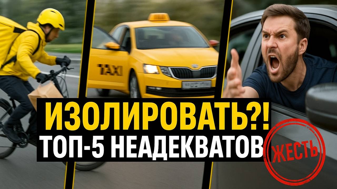 Их нужно изолировать?! Топ-5 самых отбитых неадекватов недели: Яндекс Еда, Такси и Автохамы.