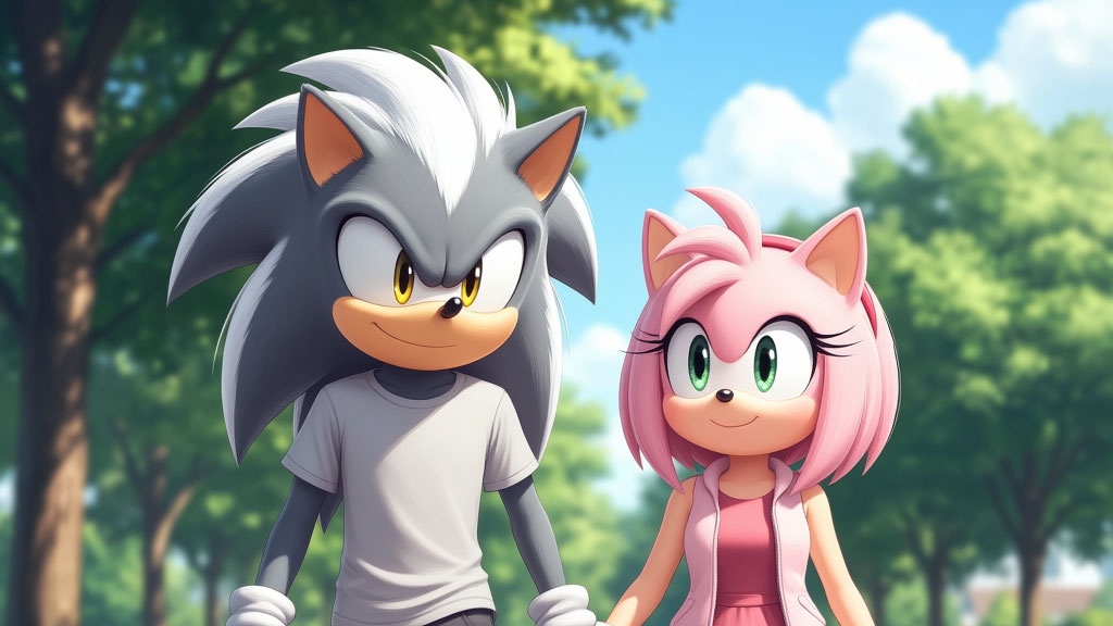 Тандер и Эми в парке 3.