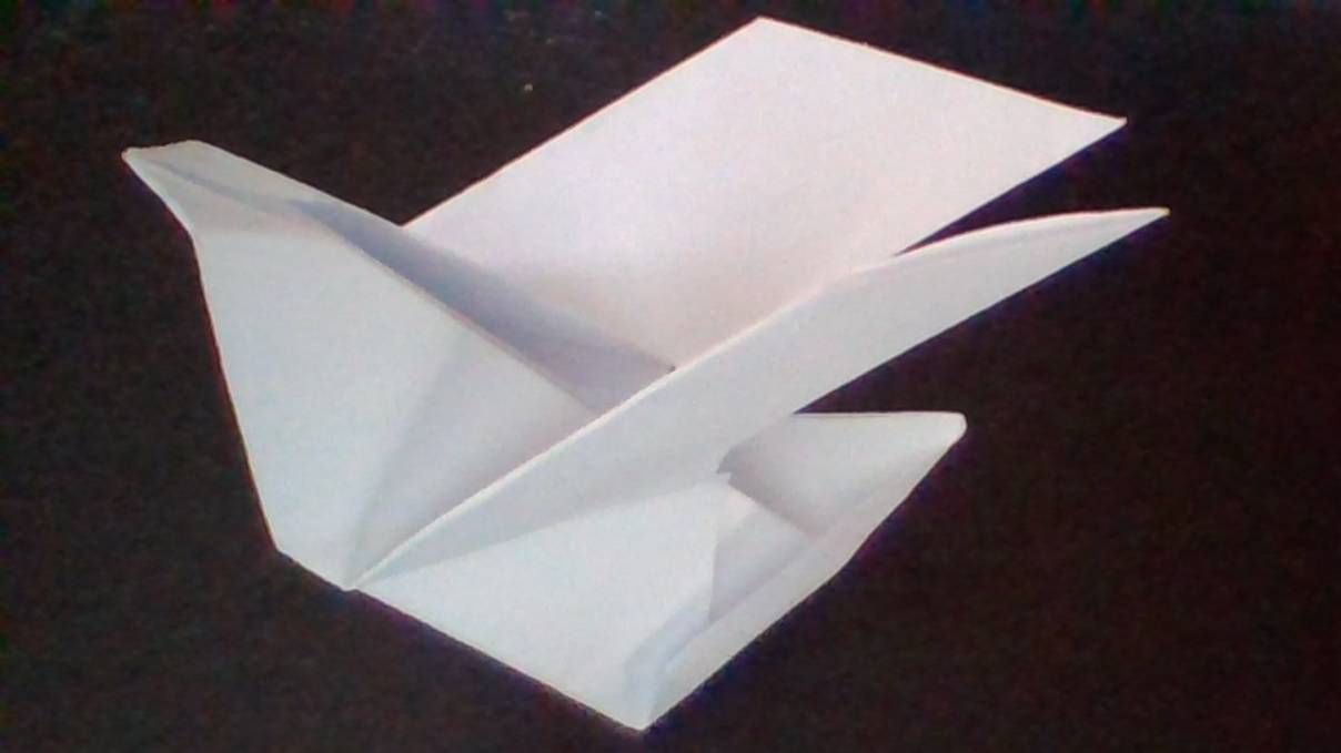 как сделать птичку из бумаги а4