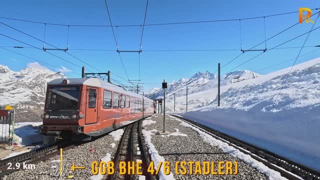 🚄 4К SmartTV ➤ Живописная поездка из Горнерграт в Церматт, с видом на Маттерхорн, Швейцария!