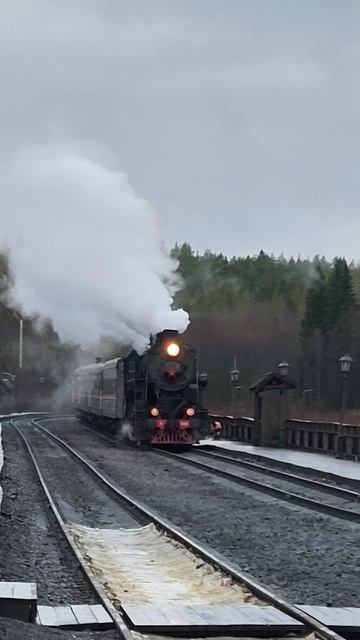 Рускеала. Прибытие поезда