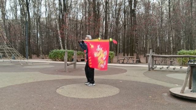 Разминка с фитнес флагами (4)