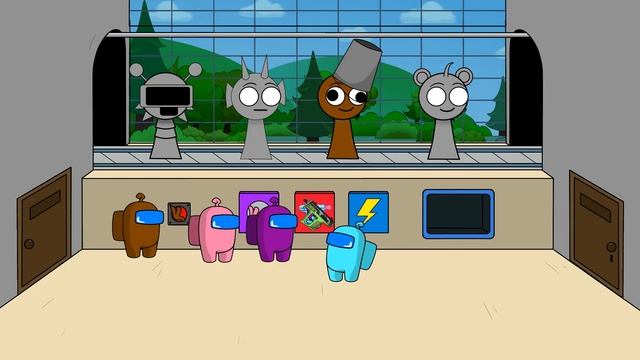 АМОГУС ПРОТИВ СПРУНКИ ПИНКИ И ТЕЛЕВИЗОРА, АНИМАЦИЯ