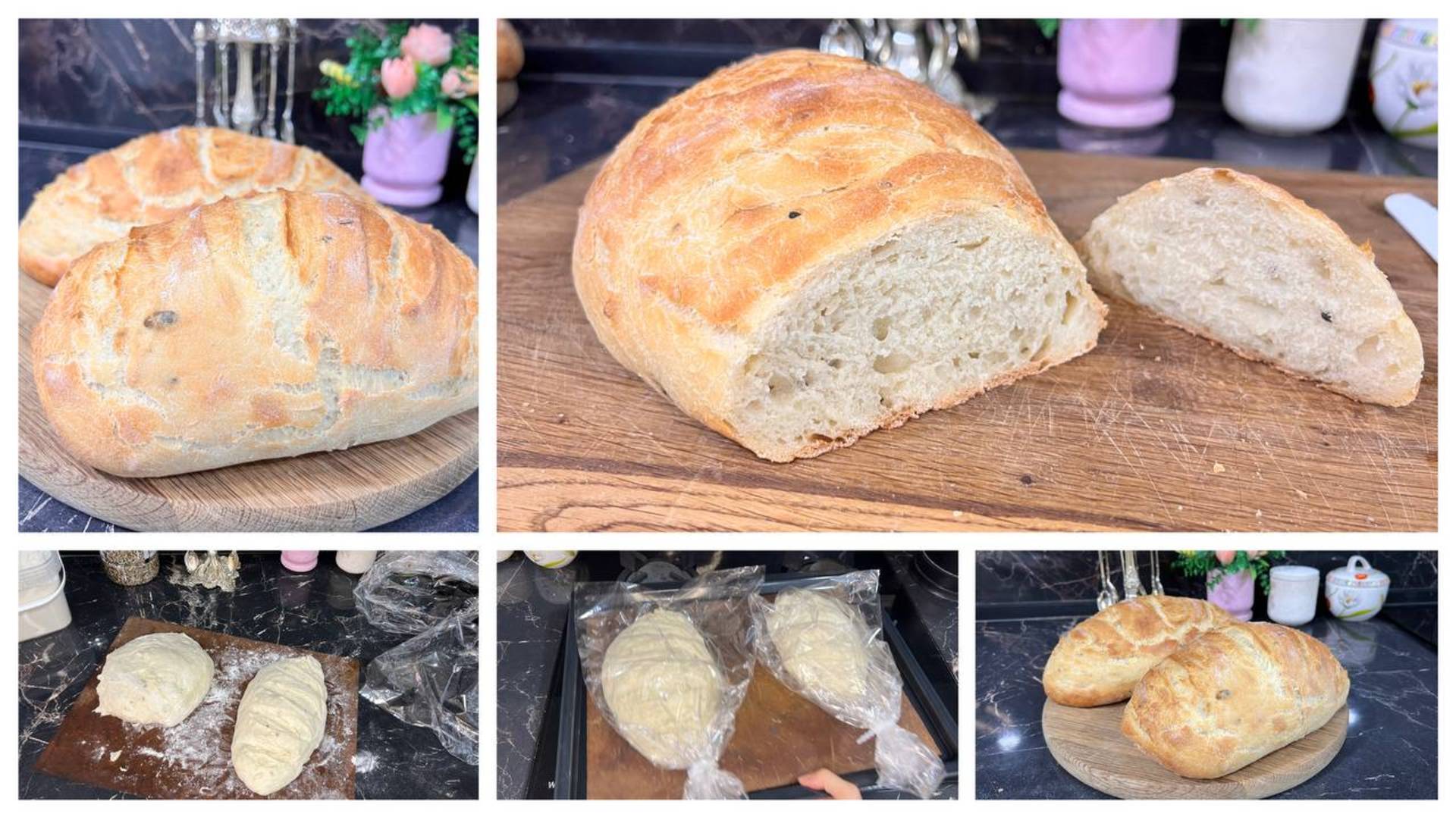 Очень вкусные румяные батоны в духовке в рукаве для запекания